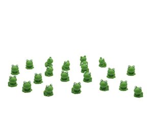 exasinine 20 pcs resin mini frogs green frog miniature figurines fairy garden miniature moss landscape diy terrarium crafts ornament accessories for home décor