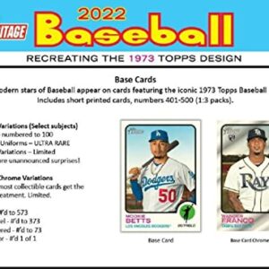 2022 Topps HERITAGE Baseball Series Factory Sealed Blaster Box of Packs with 72 Cards including Possible Rookies Autographs and Jersey Cards