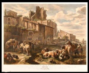 the farm yard. from the original picture, by peter de laδr, called bamboccio; in the collection of robt. udney esqr.