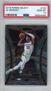 graded 2019-20 panini select ja morant #120 premier level rookie rc basketball card psa 10 gem mint