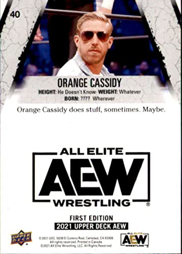 2021 Upper Deck All Elite Wrestling AEW #40 Orange Cassidy Official Trading Card