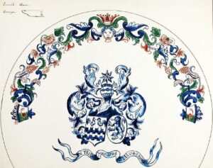 an original design for a porcelain plate