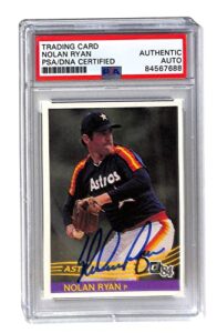 nolan ryan signed 1984 donruss #60 autographed astros psa/dna *7688