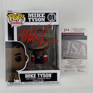 autographed/signed mike tyson funko pop boxing #01 figurine jsa coa