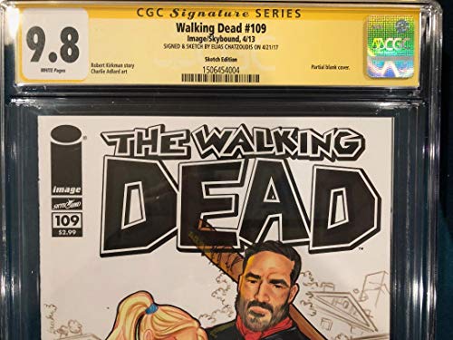 ELIAS CHATZOUDIS ORIGINAL Sketch CGC 9.8 Signed THE WALKING DEAD