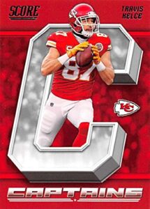 2018 score captains #10 travis kelce kansas city chiefs football card