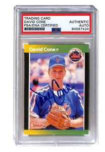 dave cone signed 1989 donruss #388 autographed mets psa/dna