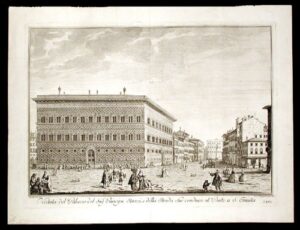 veduta del palazzo del sigre. principe strozzi, e della strada che conduce al ponte a s. trinita. t.xiii