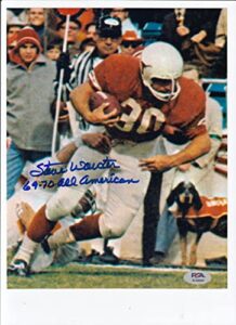 steve worster signed photo 8×10 autographed longhorns psa/dna