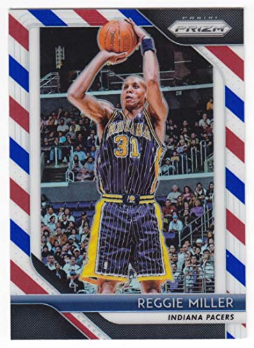 2018-19 Prizm Red White and Blue Prizms Basketball #55 Reggie Miller Indiana Pacers Official NBA Trading Card From Panini