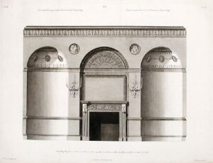 section of the chimneyside of the antichamber in the principal story.