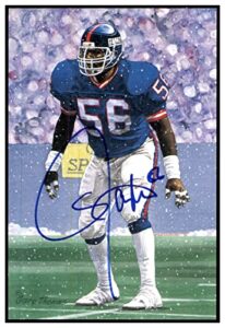 lawrence taylor signed goal line art card glac autographed giants psa/dna *85605