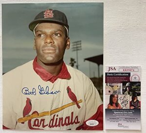 bob gibson (d. 2020) signed autographed glossy 8×10 photo st. louis cardinals – jsa authenticated