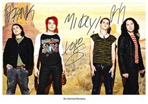 my chemical romance band reprint signed autographed 8×12 photo #4 rp