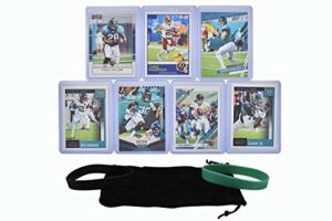 jacksonville jaguars cards: gardner minshew, ryquell armstead, d. j. chark, chris thompson, dede westbrook, mark brunell, fred taylor assorted football stars & legends trading card & wristbands bundle