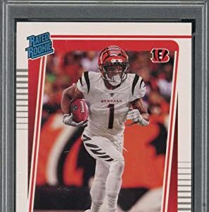 Ja'Marr Chase 2021 Panini Donruss Football Rookie Card RC #262 Graded PSA 10