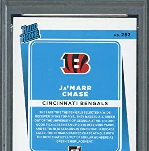 Ja'Marr Chase 2021 Panini Donruss Football Rookie Card RC #262 Graded PSA 10