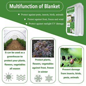 Garden expert Plant Covers Freeze Protection Floating Row Cover Thickened 1.2oz Fabric Frost Cloth Plant Blanket for Plants & Vegetables in Winter(8FTx15FT)