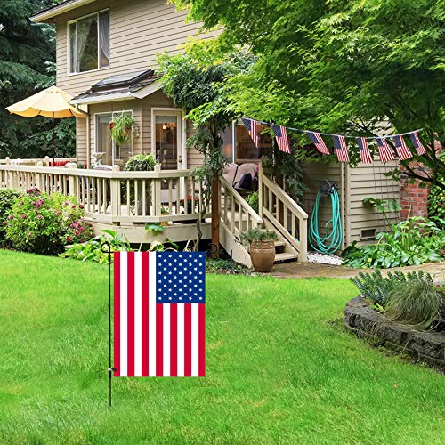 Garden Flag Stand-Holder-Pole with Flag Stopper and Clip Waterproof Powder-Coated Paint for House Flags,Decorative Flags,Yard Flags,Seasonal Flags