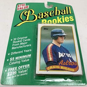 Topps Baseball Cards - Unopened Pack of 30 Different Baseball Rookie Cards - Look For Craig Biggio, John Smoltz, Deion Sanders and More (Free Shipping)