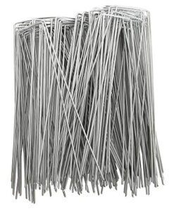 laniakea garden stakes 8 inch metal garden staples 200 pack galvanized landscape pins heavy duty landscape stakes for gardening fence landscape ground cover