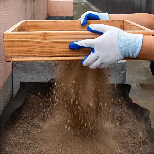 Soil Sifter Garden, Multi-Purpose Soil Screen Wood Dirt Sifter Hand Held Cedar Garden Sifter for Compost, Dirt and Potting Soil