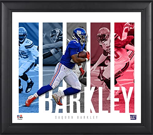 Saquon Barkley New York Giants Framed 15" x 17" Player Panel Collage - NFL Player Plaques and Collages