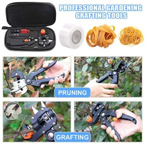 Glarks Professional Garden Fruit Tree Plant Pruning Shears Grafting Cutting Tool Kit with Grafting Tape Rubber Bands