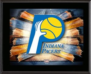 indiana pacers 10.5″ x 13″ sublimated horizontal hardwood classics team logo plaque – nba team plaques and collages