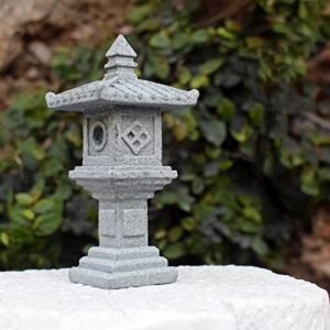 3 PCS Miniature Figurines Stone Pagoda Lantern Garden Statues Tiny Home Kit Meditation Accessories for Zen Garden Home Decor Yard Decorations Outdoor Statues Asian Garden Decor Japanese Gifts (2)