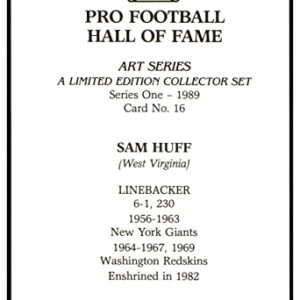 Sam Huff Signed Goal Line Art Card GLAC Autographed Giants PSA/DNA