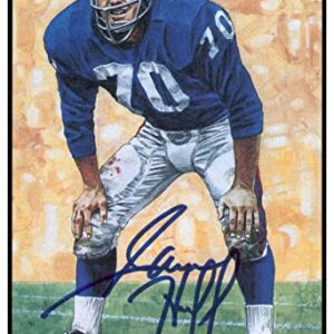 Sam Huff Signed Goal Line Art Card GLAC Autographed Giants PSA/DNA