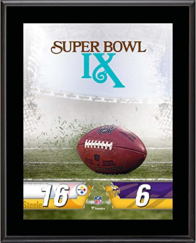 Pittsburgh Steelers vs. Minnesota Vikings Super Bowl IX 10.5" x 13" Sublimated Plaque - NFL Team Plaques and Collages