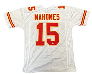 patrick mahomes kansas city chiefs signed autograph custom jersey white jsa certified