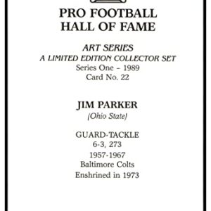 Jim Parker Signed Goal Line Art Card GLAC Autographed Colts PSA/DNA