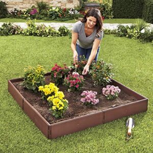 the lakeside collection outdoor raised garden bed for vegetables, herbs, flowers – customizable large wooden planter box kit for grass, yard, lawn