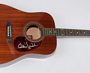 Pearl Jam Ten Alive Eddie Vedder Signed Autographed Mahogany Full Size Acoustic Guitar Loa