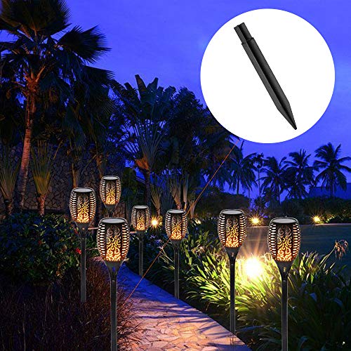 WYKOO 18 Pieces 8.26 Inch Reinforced Ground Spikes Stakes, Solar Lights Spikes, Replacement ABS Plastic Lights Stakes for Christmas Yard Garden Lights Lamps