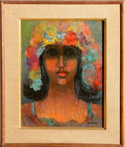 portrait with flower hat