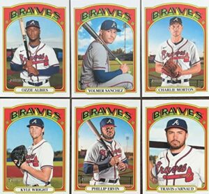 atlanta braves 2021 topps heritage series 19 card team set world series champs featuring ronald acuna, freddie freeman and austin riley plus