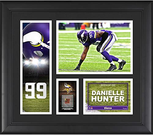 Danielle Hunter Minnesota Vikings Framed 15" x 17" Player Collage with a Piece of Game-Used Ball - NFL Player Plaques and Collages