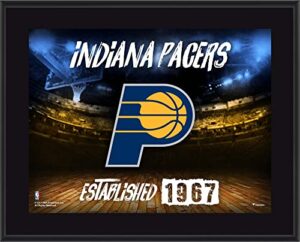 indiana pacers 10.5″ x 13″ sublimated horizontal team logo plaque – nba team plaques and collages