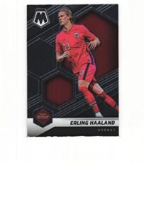 erling haaland 2021-22 panini mosaic road to fifa world cup qatar 2022 soccer card #56 norway borussia dortmund