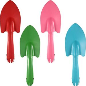 4 pieces mini trowel set colorful metal hand shovel garden tools for soil planting digging transplanting