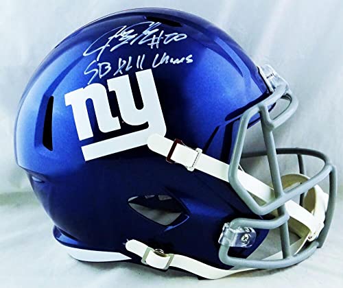 Jeremy Shockey Autographed NY Giants F/S Helmet w/SB Champs - JSA W Auth *White - Autographed NFL Helmets