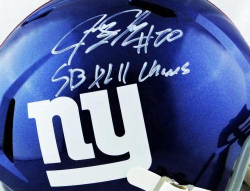 Jeremy Shockey Autographed NY Giants F/S Helmet w/SB Champs - JSA W Auth *White - Autographed NFL Helmets