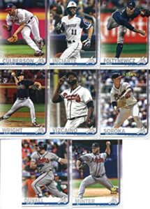 2019 topps complete (series 1 & 2) baseball atlanta braves team set of 23 cards: ronald acuna jr.(#1), kolby allard(#38), touki toussaint(#61), suntrust park(#71), julio teheran(#118), freddie freeman(#183), dansby swanson(#191), tyler flowers(#244), kevi