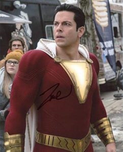 zachary levi – shazam! autograph signed 8×10 photo