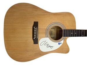 jimmy buffett signed autographed full size acoustic guitar beckett coa