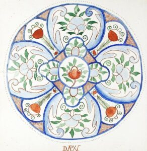 an original design for a porcelain plate